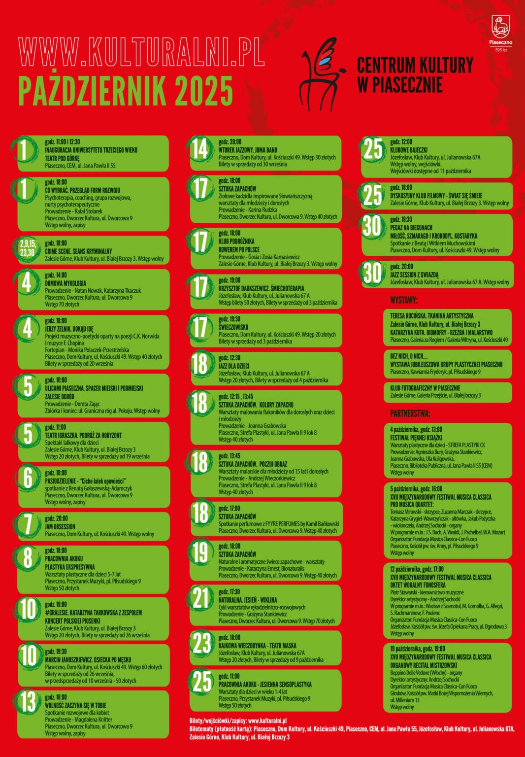Kulturalny październik 2025 | Oficjalna strona Miasta i Gminy Piaseczno